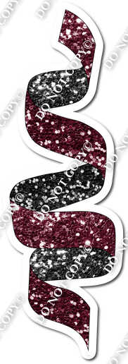 Black & Burgundy Streamer - Style 1| Sign Swag USA