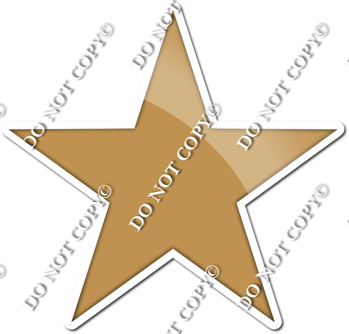Flat - Gold Star - Style 1| Sign Swag USA