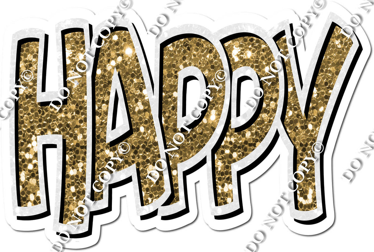 Split - Gold / White - Happy Retirement Statement| Sign Swag USA