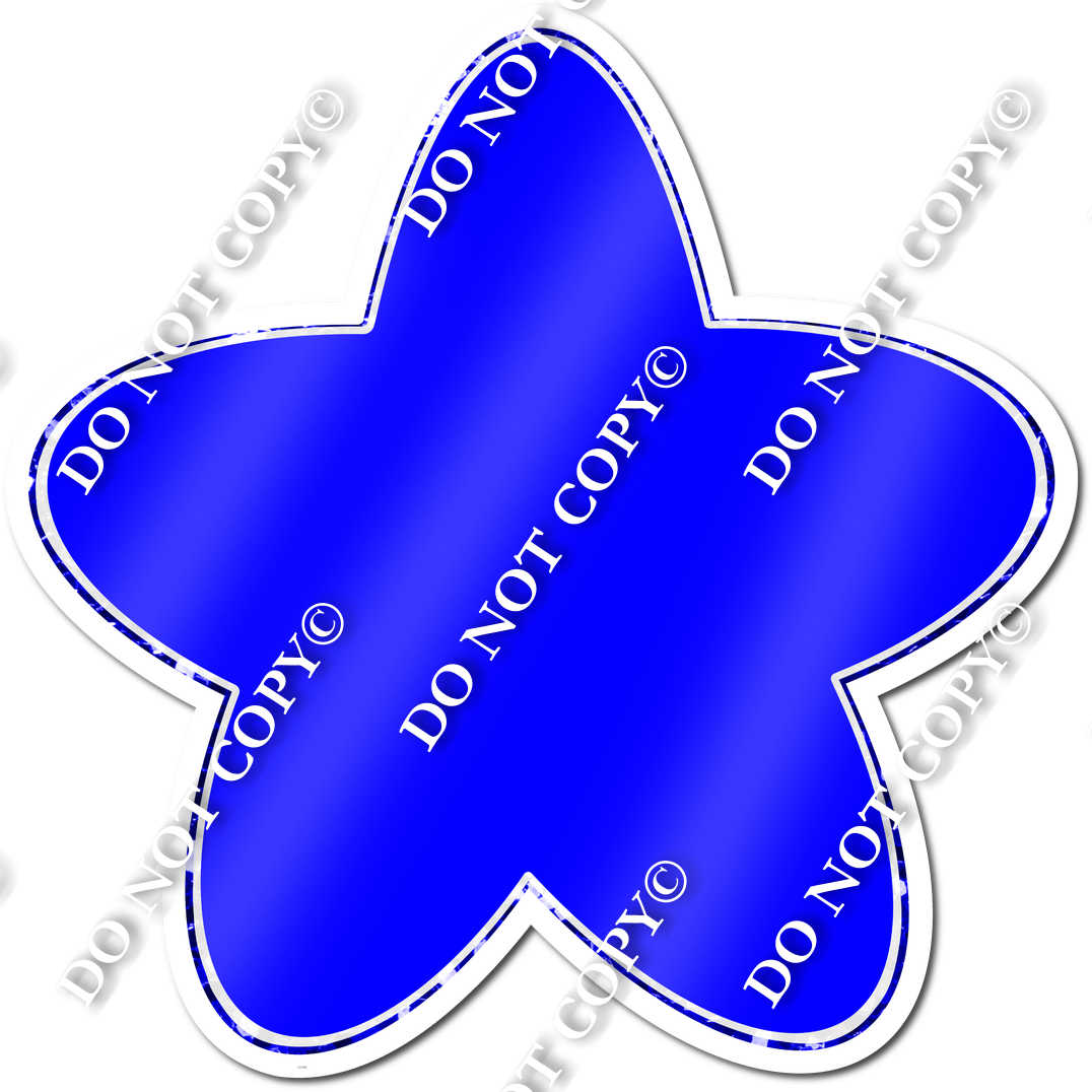 Rounded Flat Blue Star| Sign Swag USA
