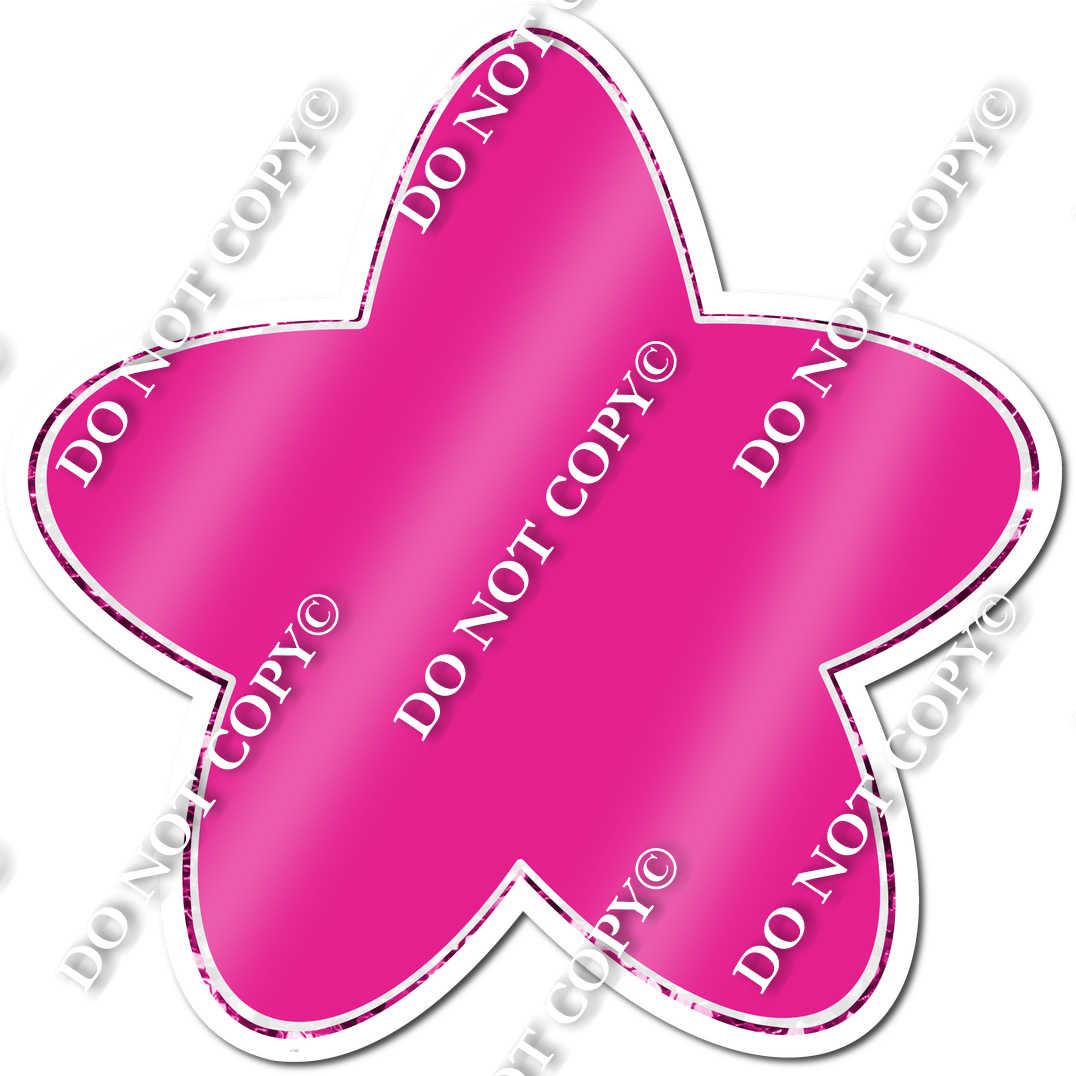 Rounded Flat Hot Pink Star| Sign Swag USA