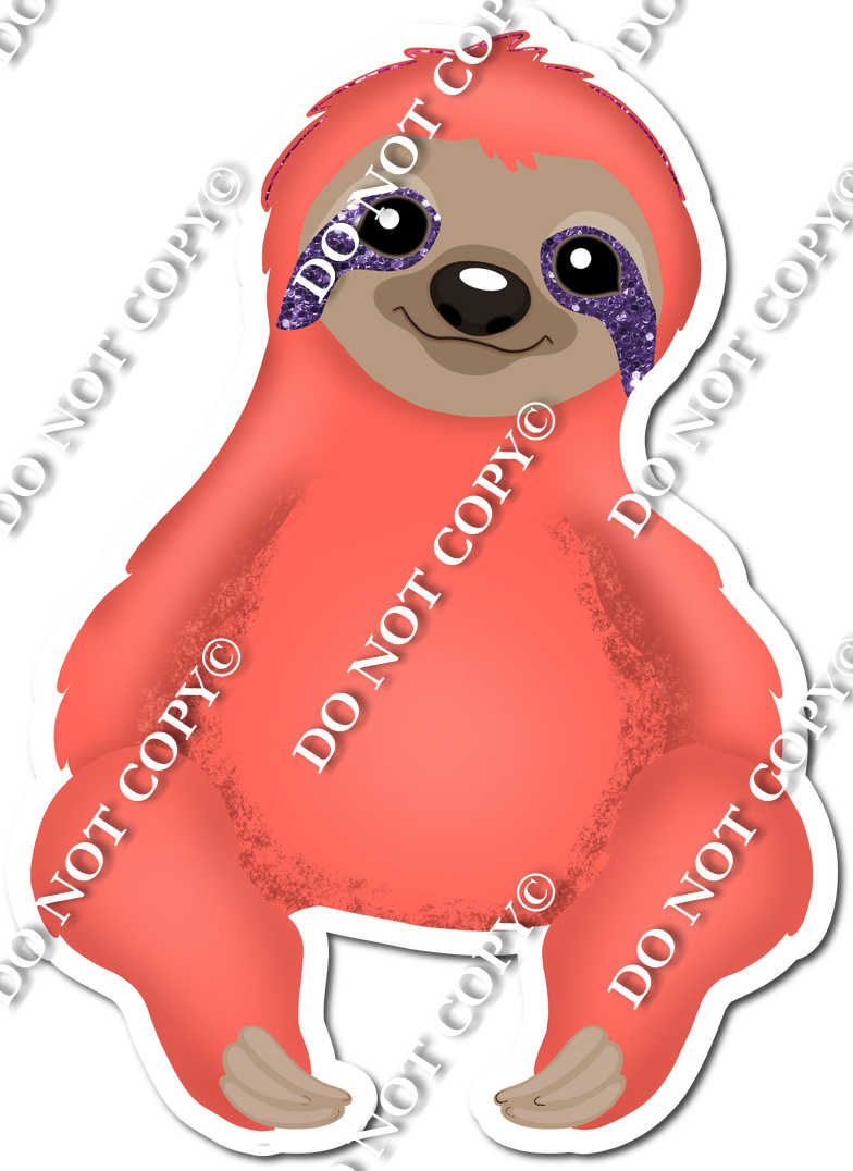 Coral Sloth Sitting w/ Variant| Sign Swag USA