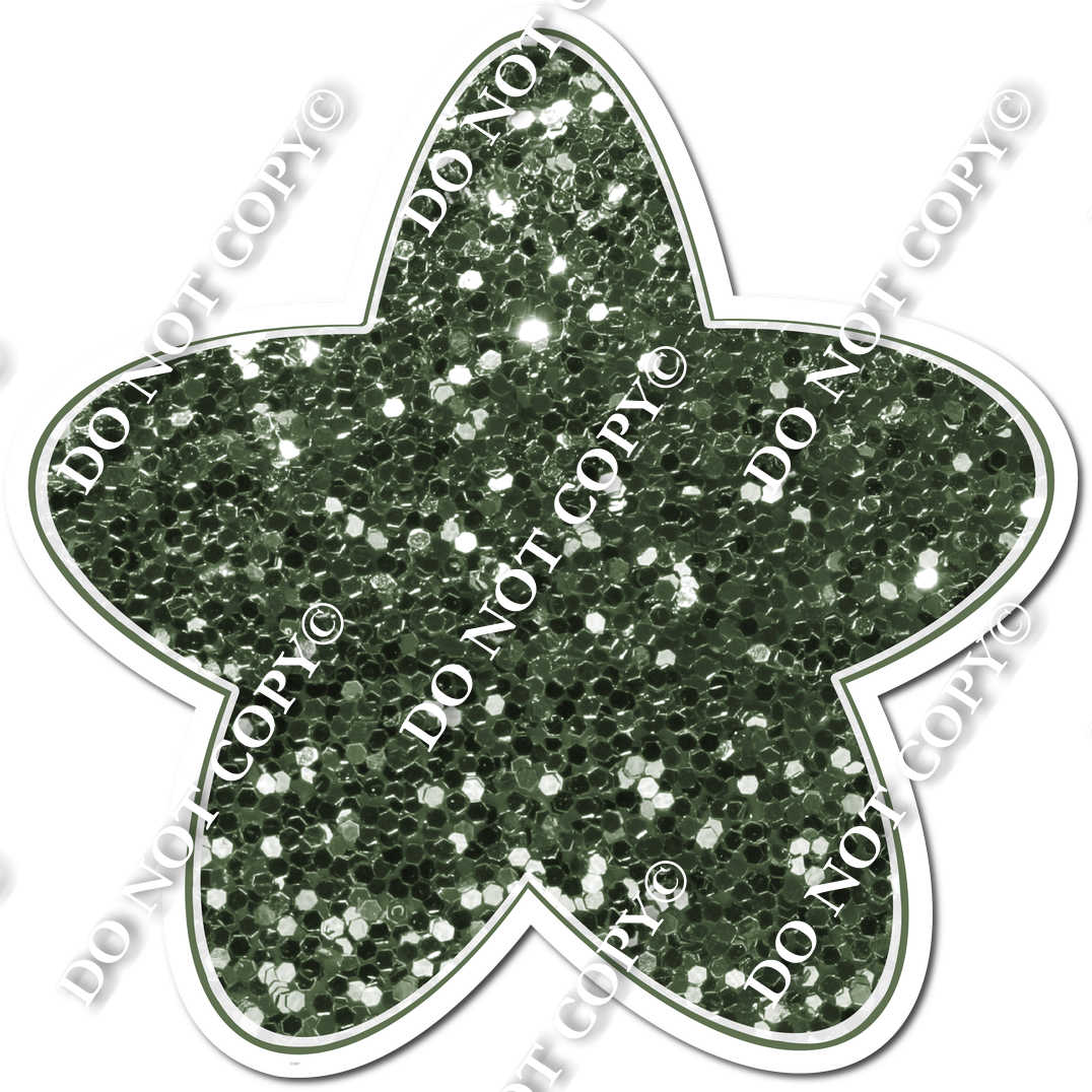 Rounded Sparkle Sage Star| Sign Swag USA