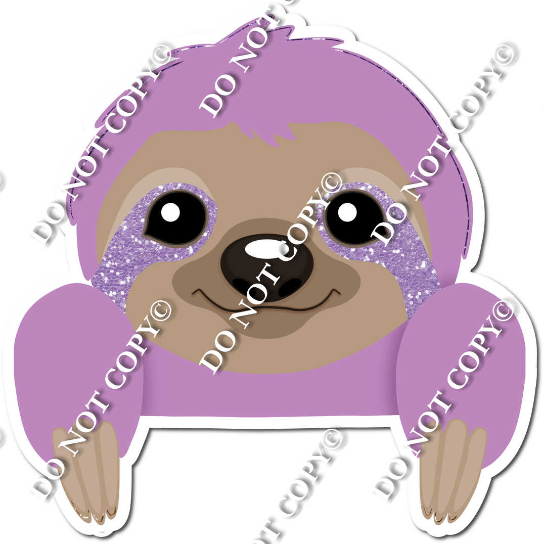 Lavender Sloth Face w/ Variant| Sign Swag USA