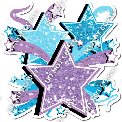 Lavender, Caribbean, & Baby Blue Star Bundle| Sign Swag USA