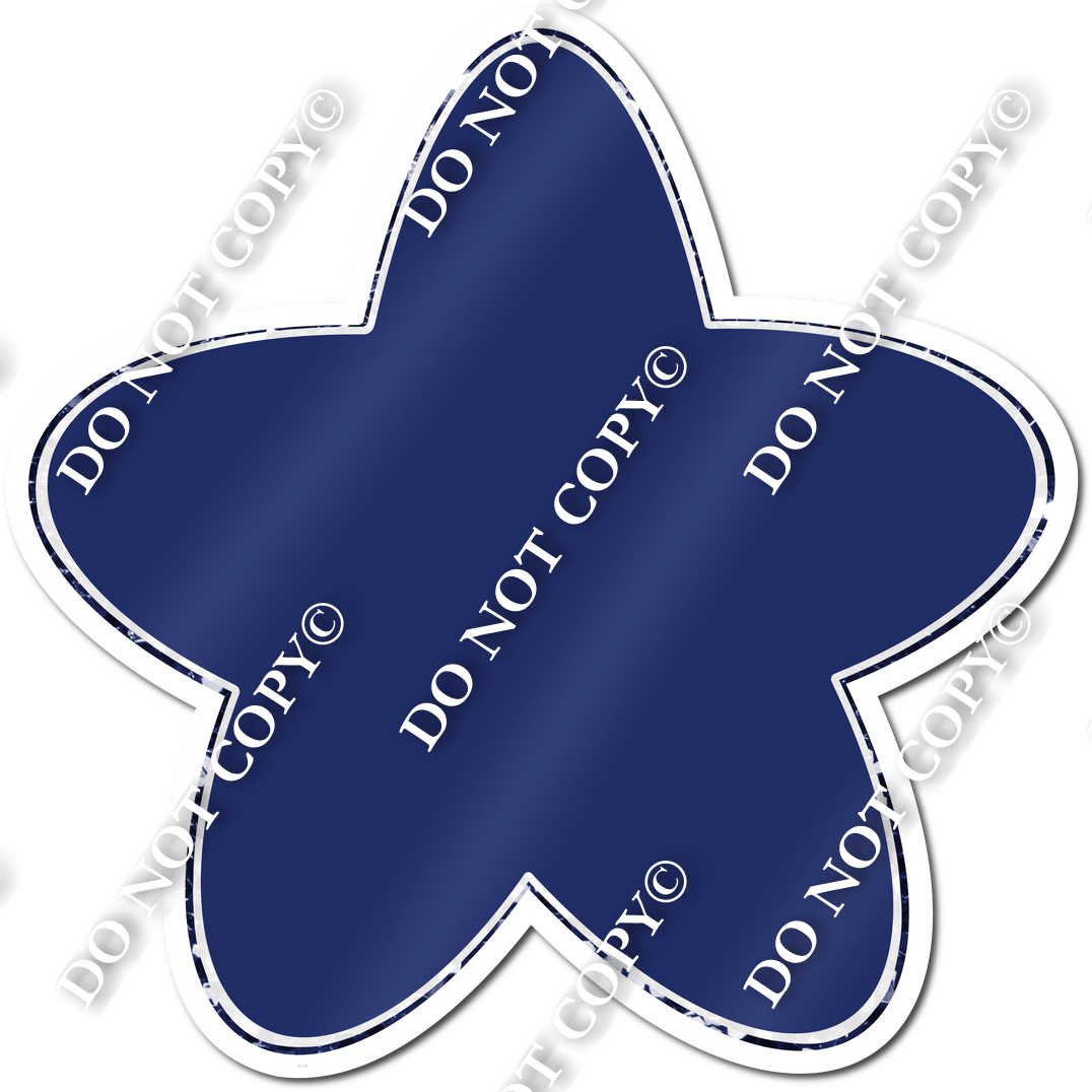 Rounded Flat Navy Blue Star| Sign Swag USA