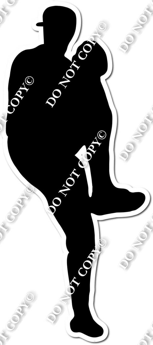 Baseball Player - Pitcher Silhouette w/ Variants| Sign Swag USA