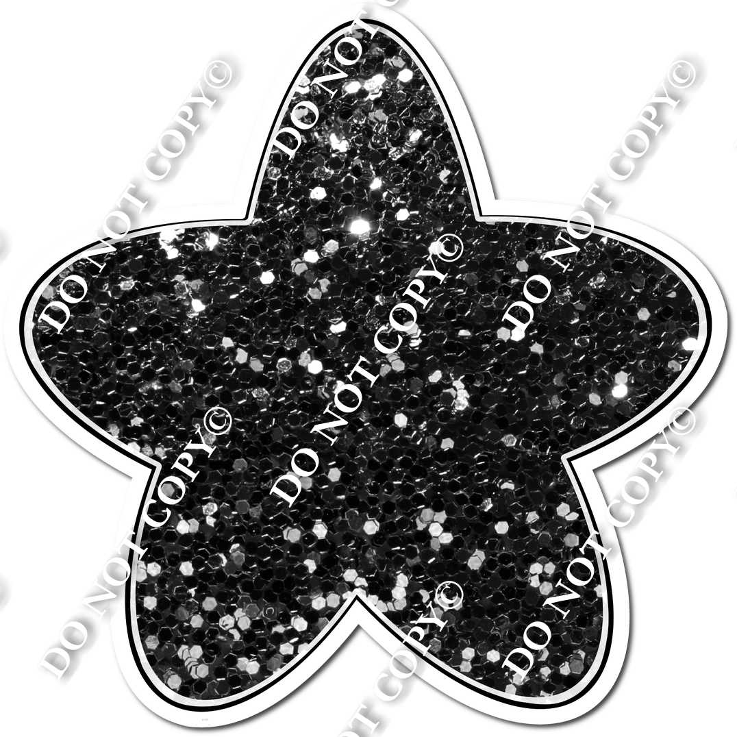 Rounded Sparkle Black Star| Sign Swag USA