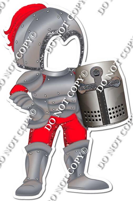 Red Armor Suit Holding Shield Cut Out w/ Variant| Sign Swag USA