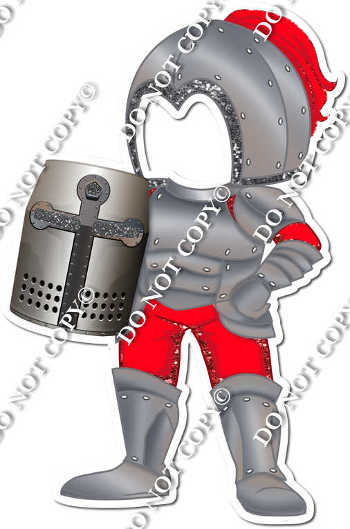 Red Armor Suit Holding Shield Cut Out w/ Variant| Sign Swag USA