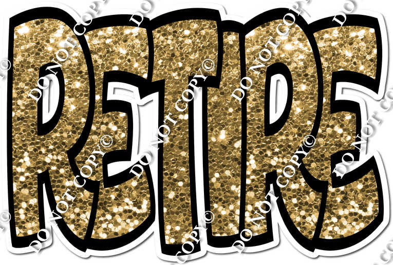 Split - Gold - Happy Retirement Statement| Sign Swag USA
